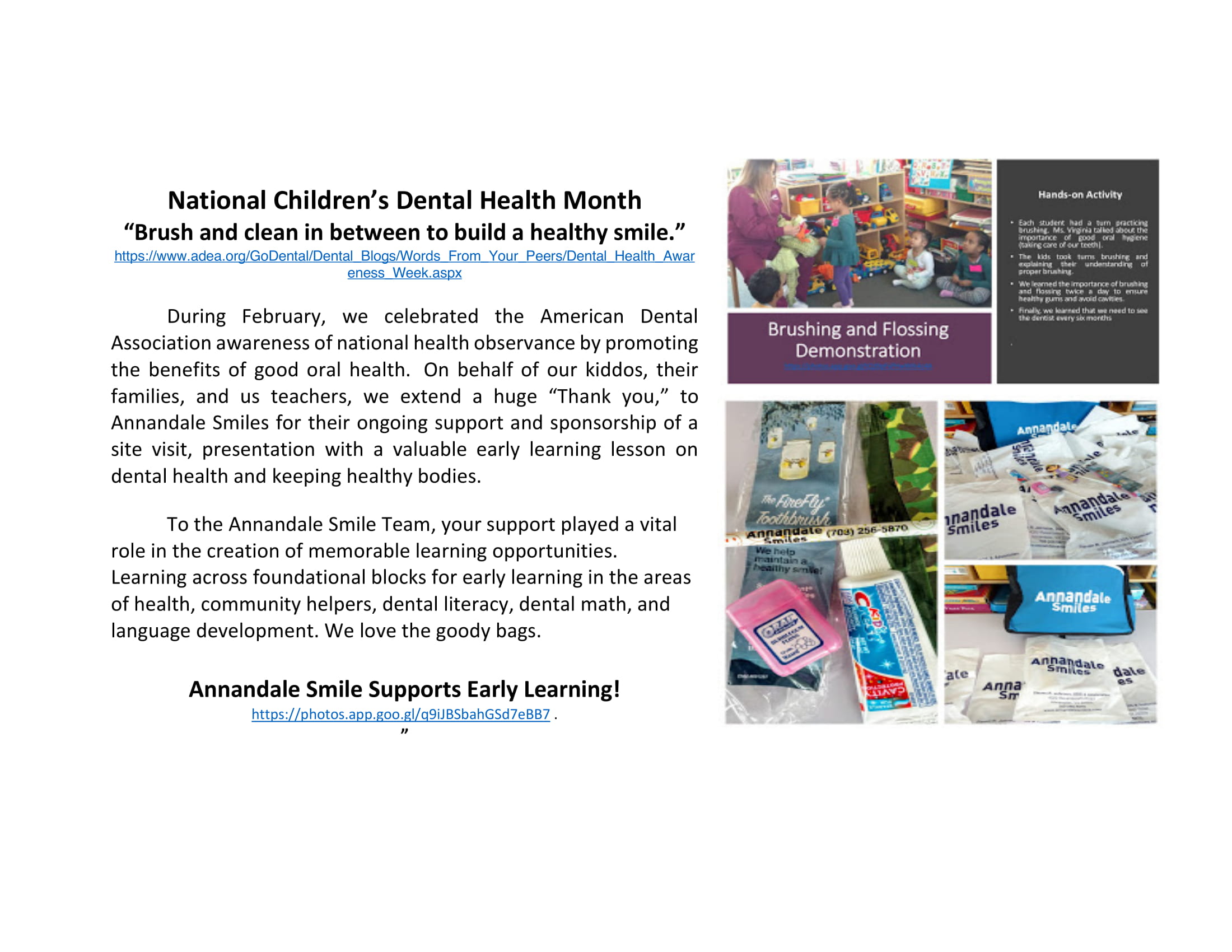 National Children’s Dental Health Month | Jackson Child Care